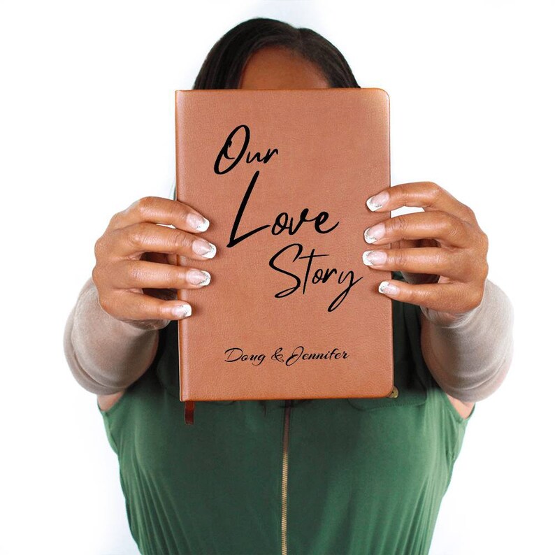 Our Love Story Custom Couples Notebook Personalized Wedding Engagement ...
