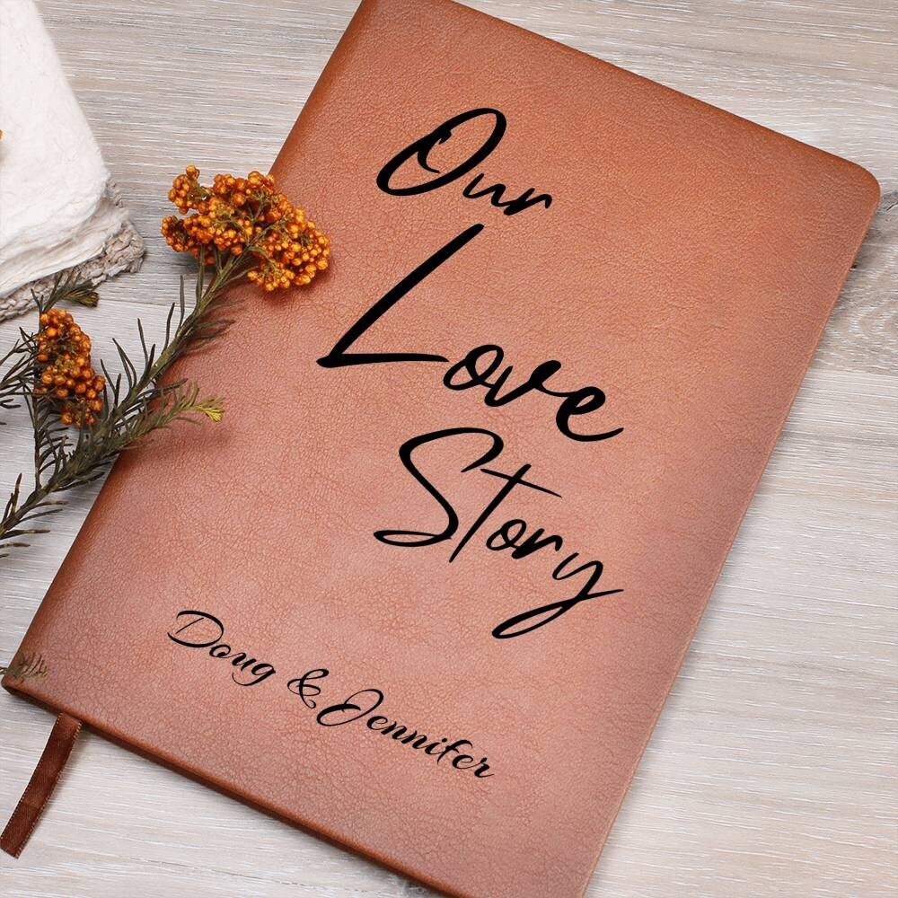 Our Love Story Custom Couples Notebook Personalized Wedding Engagement ...