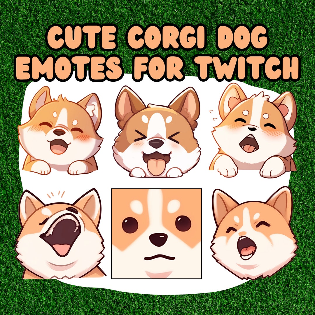 Cute Corgi Dog Twitch/discord Emotes | Instant Download | Multiple ...