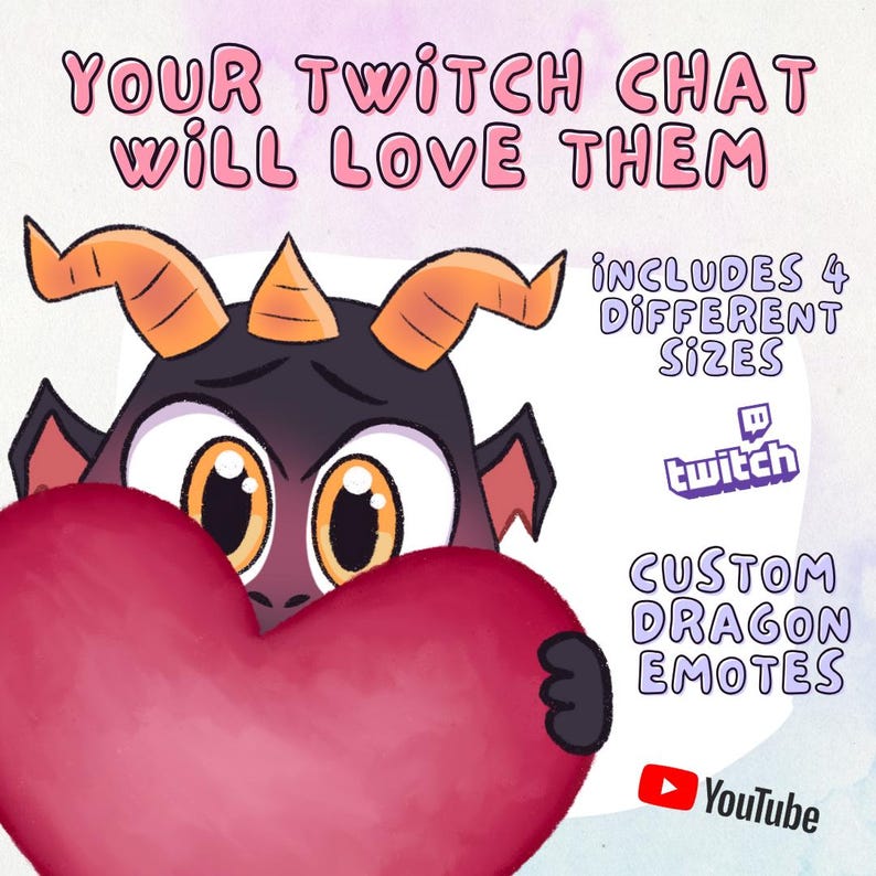 Custom Dragon Emote for Twitch Customisable Dragon Emote Customizable ...