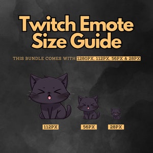 Black Cat Anime Twitch Emotes Bundle | Instant Download | Multiple ...