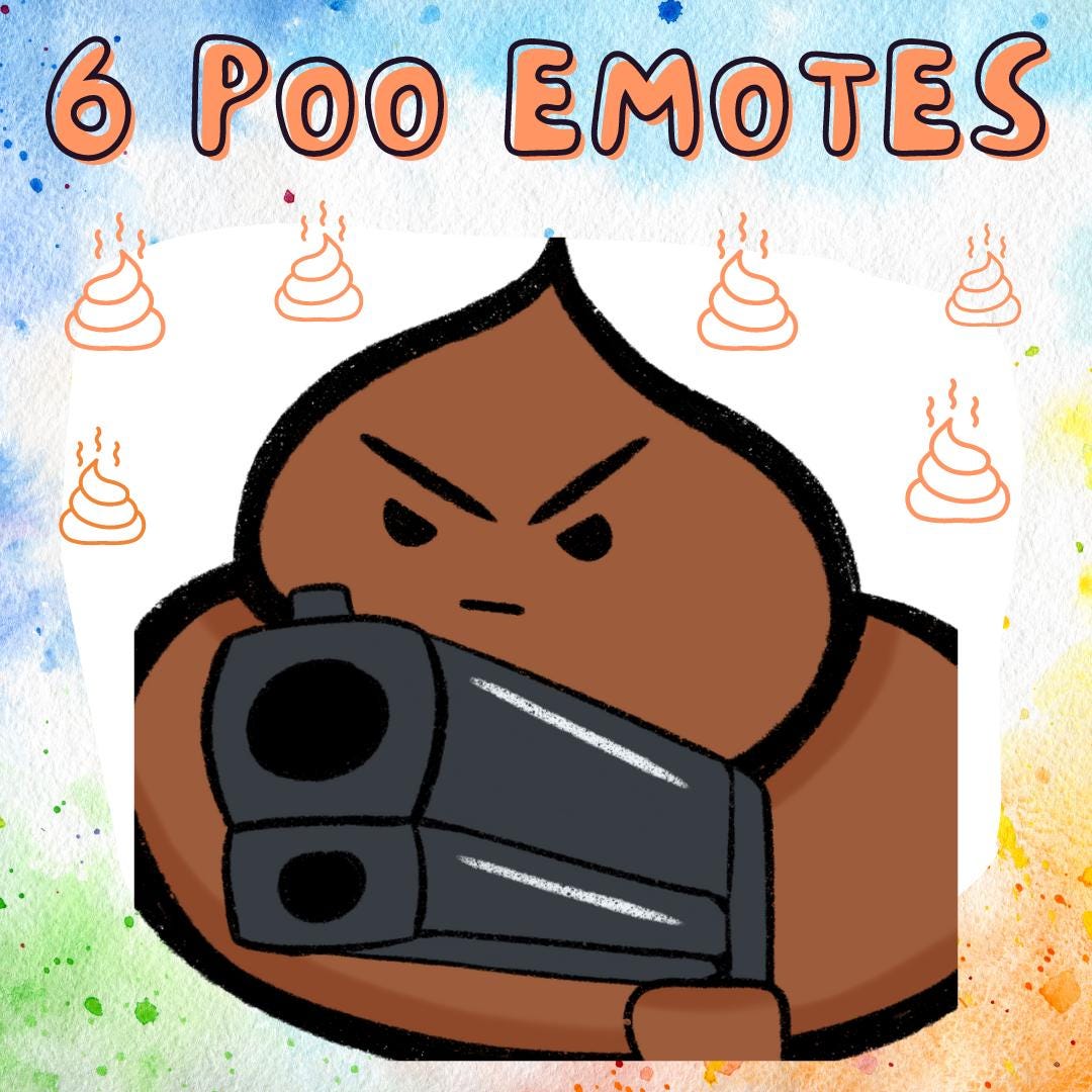 Poo Twitch Emote Poop Emote for Twitch Poo Emote for Twitch Emote of ...