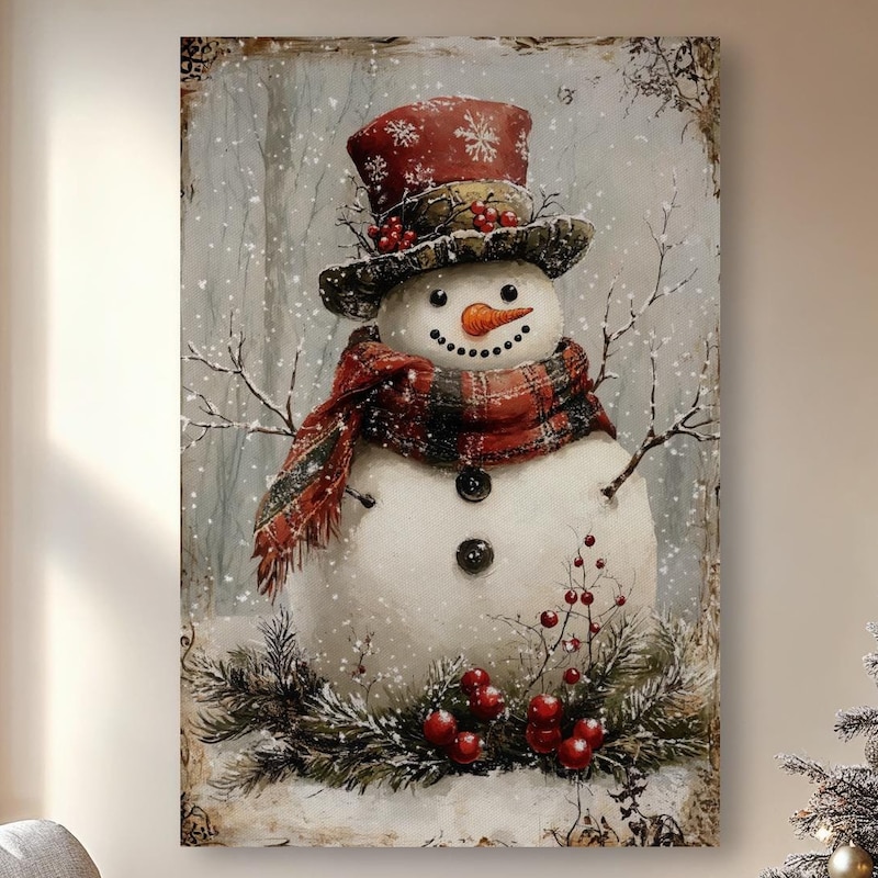 Snowman Painting - Etsy