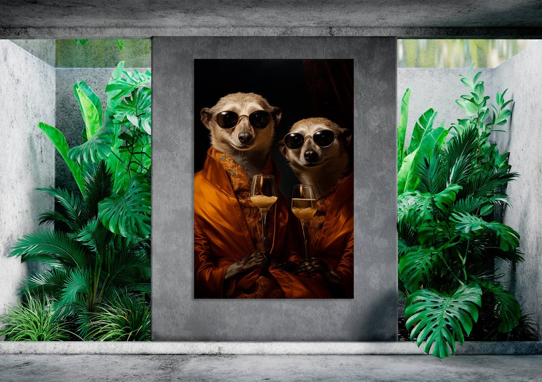 Cheers to Meerkat Shenanigans Playful Meerkats in Sunglasses Savoring ...