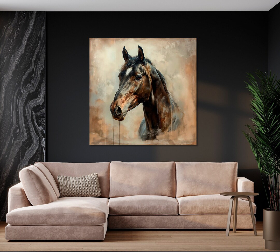Noble Steed Art Print Magnificent Animal Canvas Wall Art Sophisticated ...