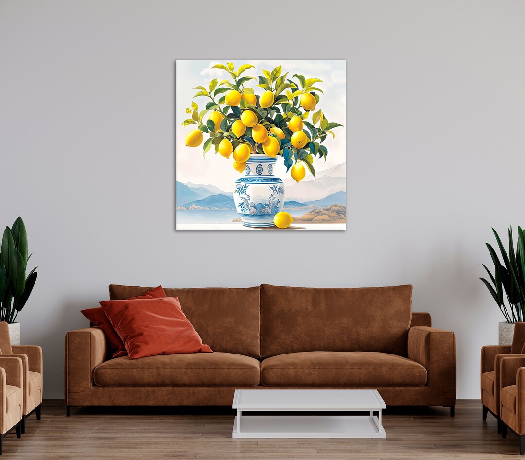 Lemon Tree Canvas Wall Art Elegant Still Life Art Print Large Modern ...