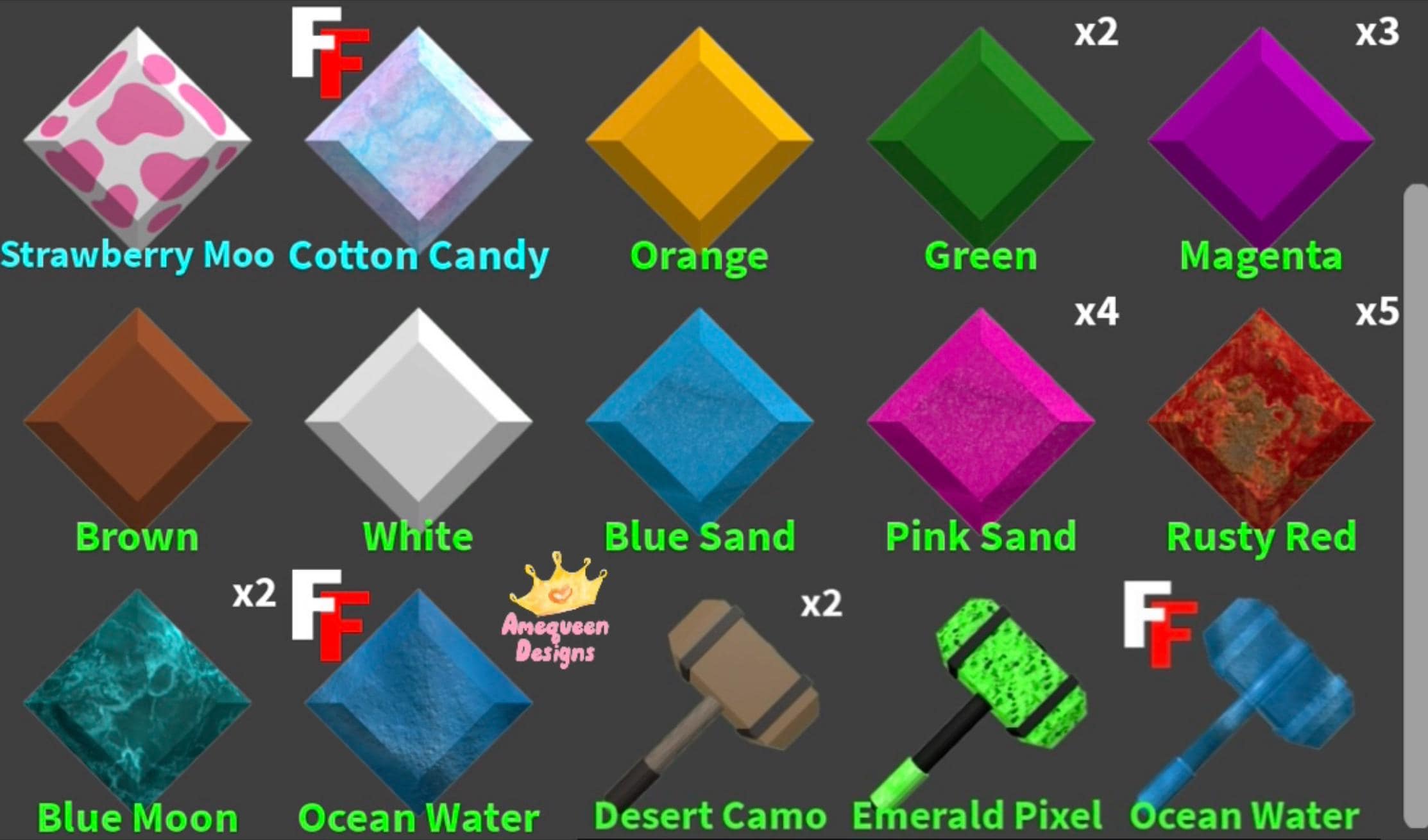Roblox Flee the Facility Gems: Special Legendary and Common (digital ...