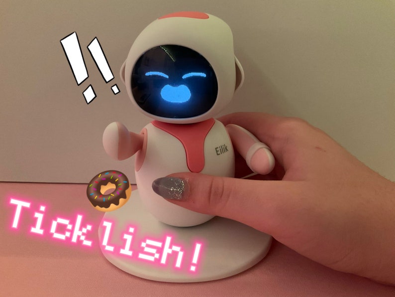 Pink Eilik Robot Cute Desktop Robot With Hundreds of Facial Expressions ...
