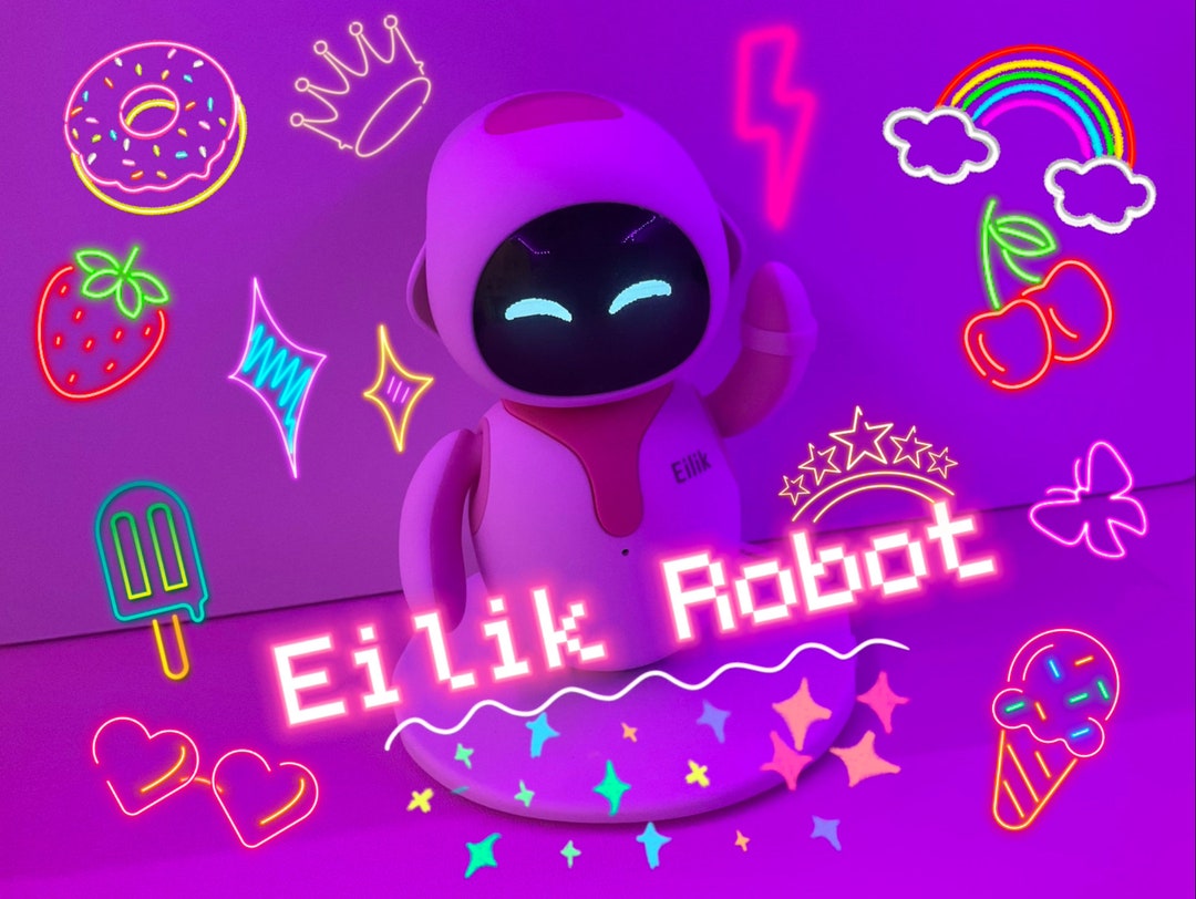Pink Eilik Robot! Cute Desktop Robot With Hundreds of Facial ...