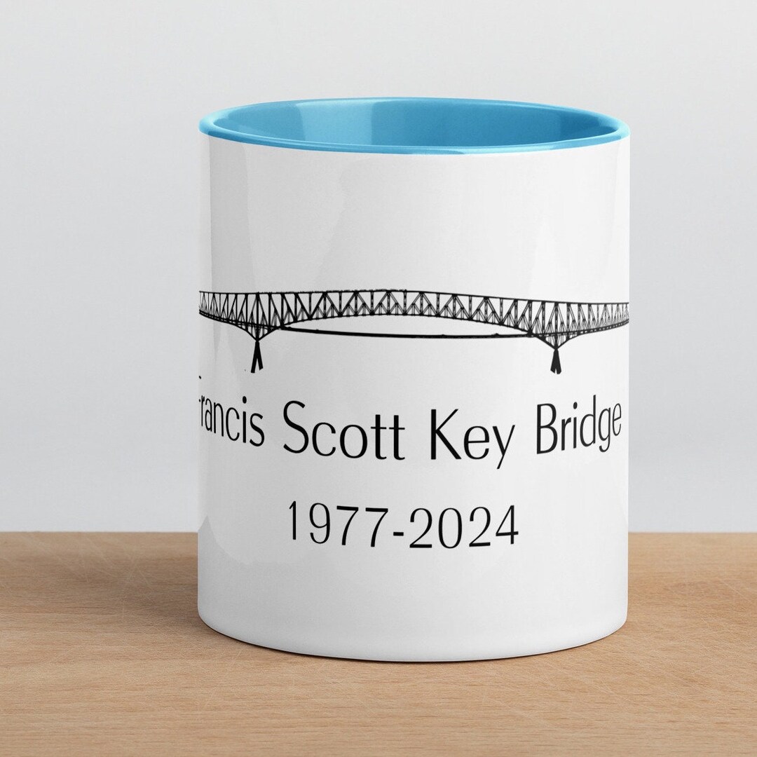 Francis Scott Key Bridge Minmalist Design Mug, Key Bridge Memory Mug ...