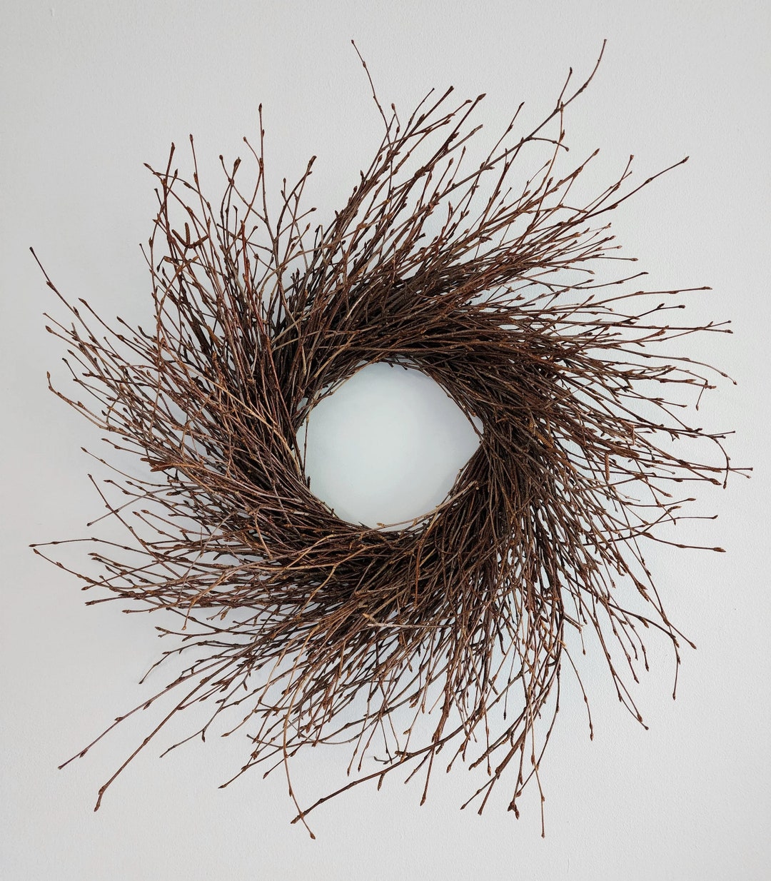 20" Handmade Twig Wreath - Etsy