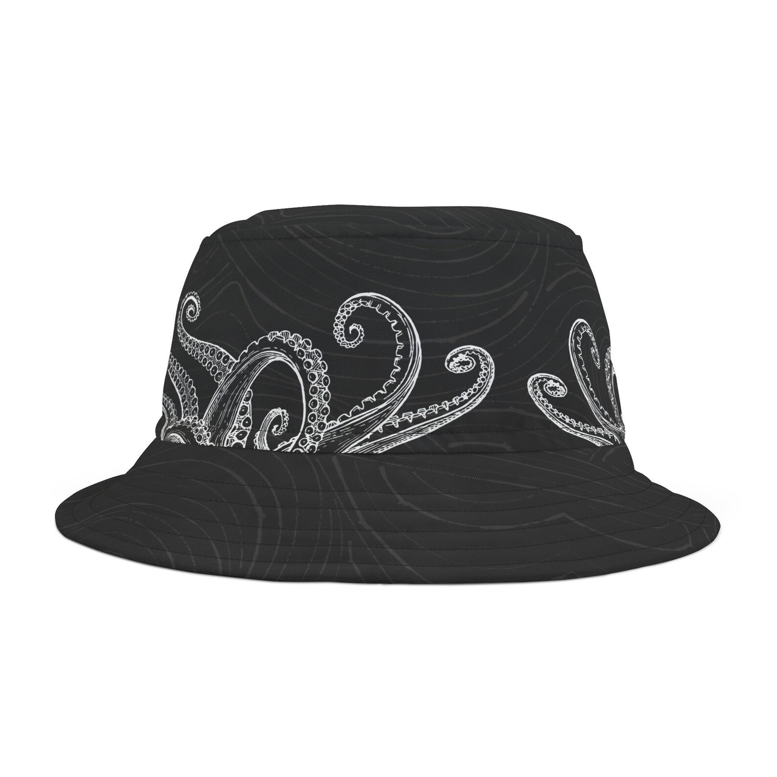 Octopus Bucket Hat, Sea Creature Goth Snake Reptile Serpent Tattoo Art ...