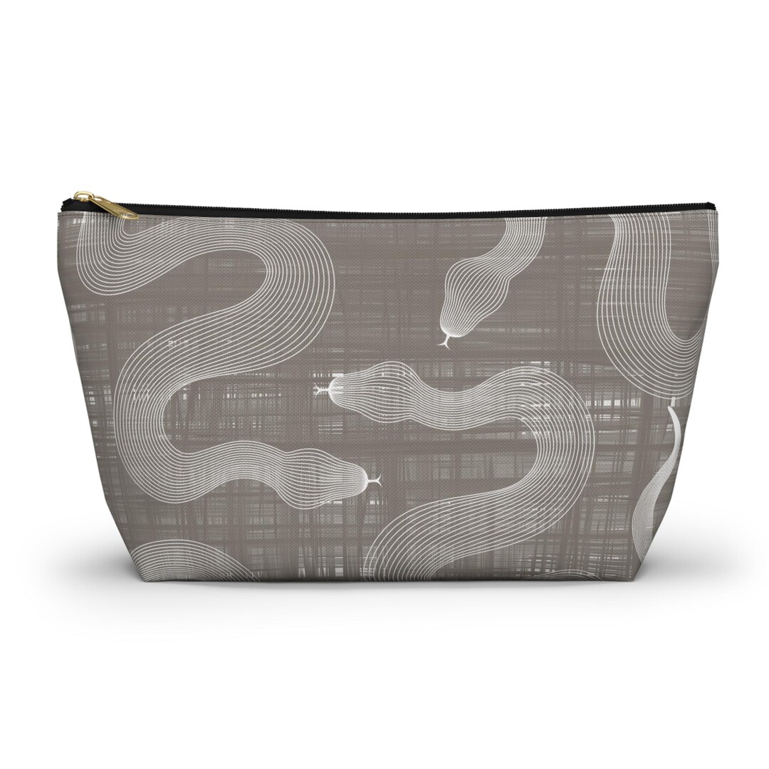 Snakes Zip Case - Goth Reptile Serpent Snake Skin Gray Brown Tech Gear ...