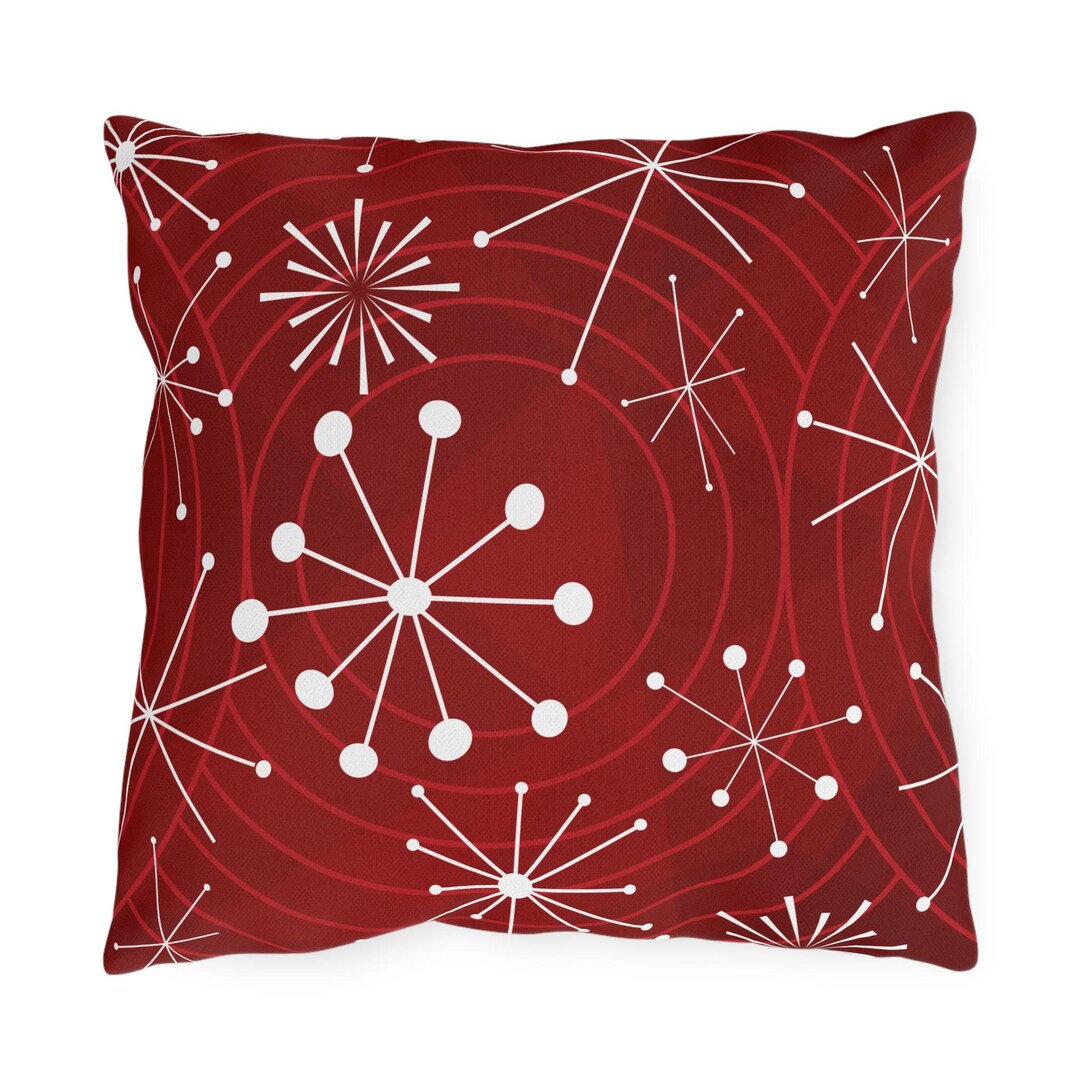 Atomic Sputnik Lounge Pillow Mid Century Modern Christmas Indoor ...
