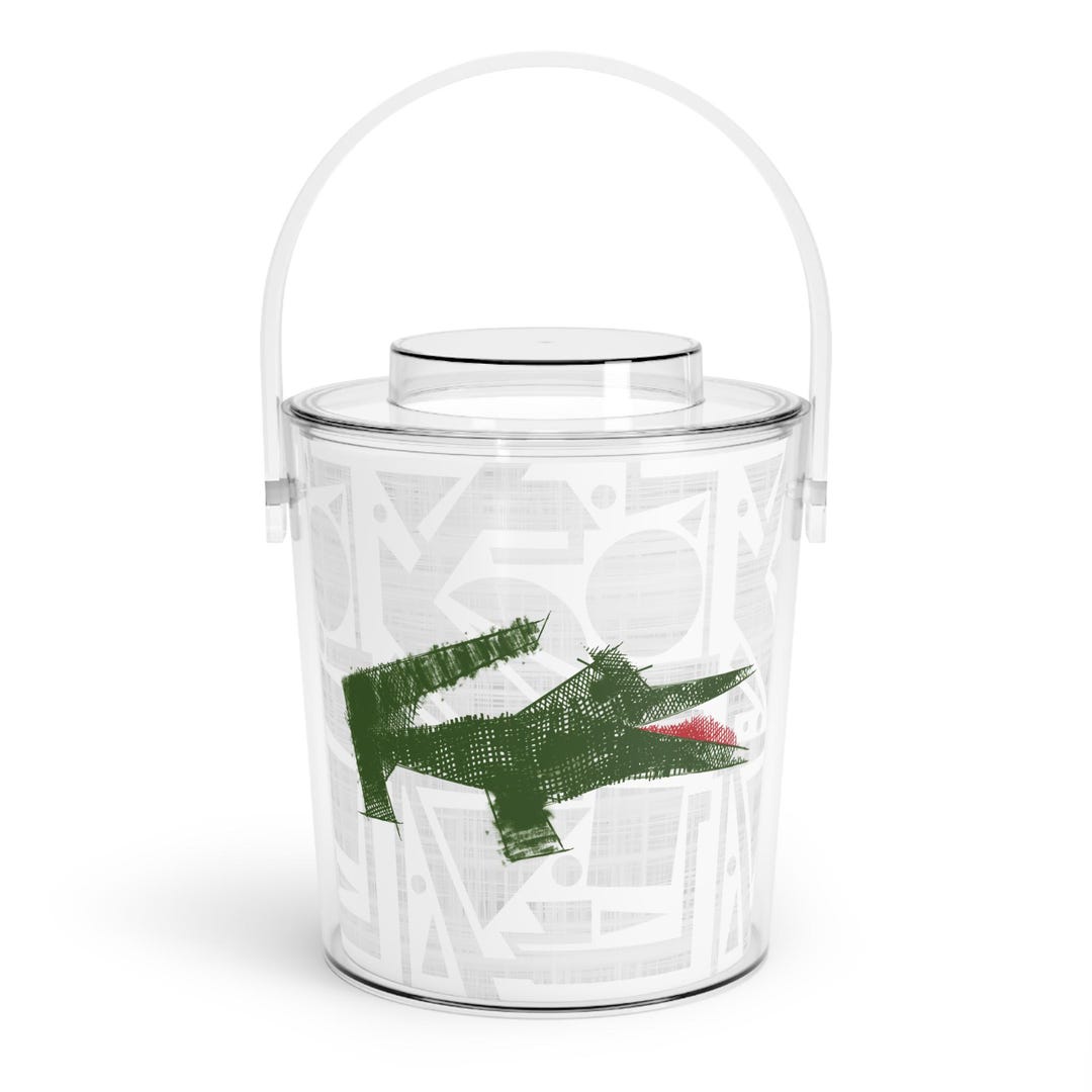 Cubist Pop Art Gator Acrylic Ice Bucket Preppy Alligator Reptile ...