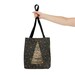 Golden Christmas Tree Tote Mid Century Modern Holiday Gift Bag Sea Bag ...