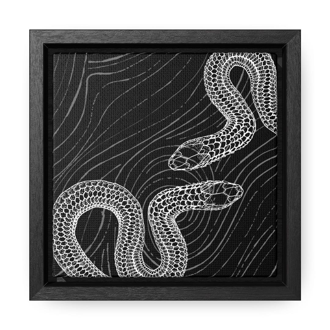 Snakes Wall Art, Reptile Serpent Gallery Canvas Wrap Framed, Mid ...
