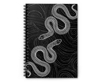 Snakes Spiral Notebook, Serpent Reptile Ruled Line Journal, Myth ...