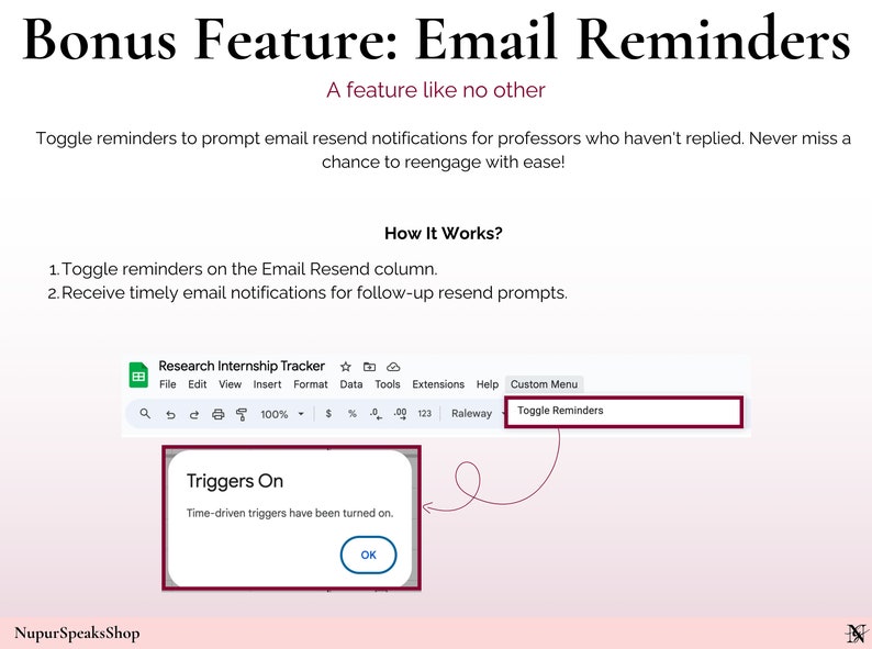 Research Internship Tracker | Google Sheets | Student Planner ...
