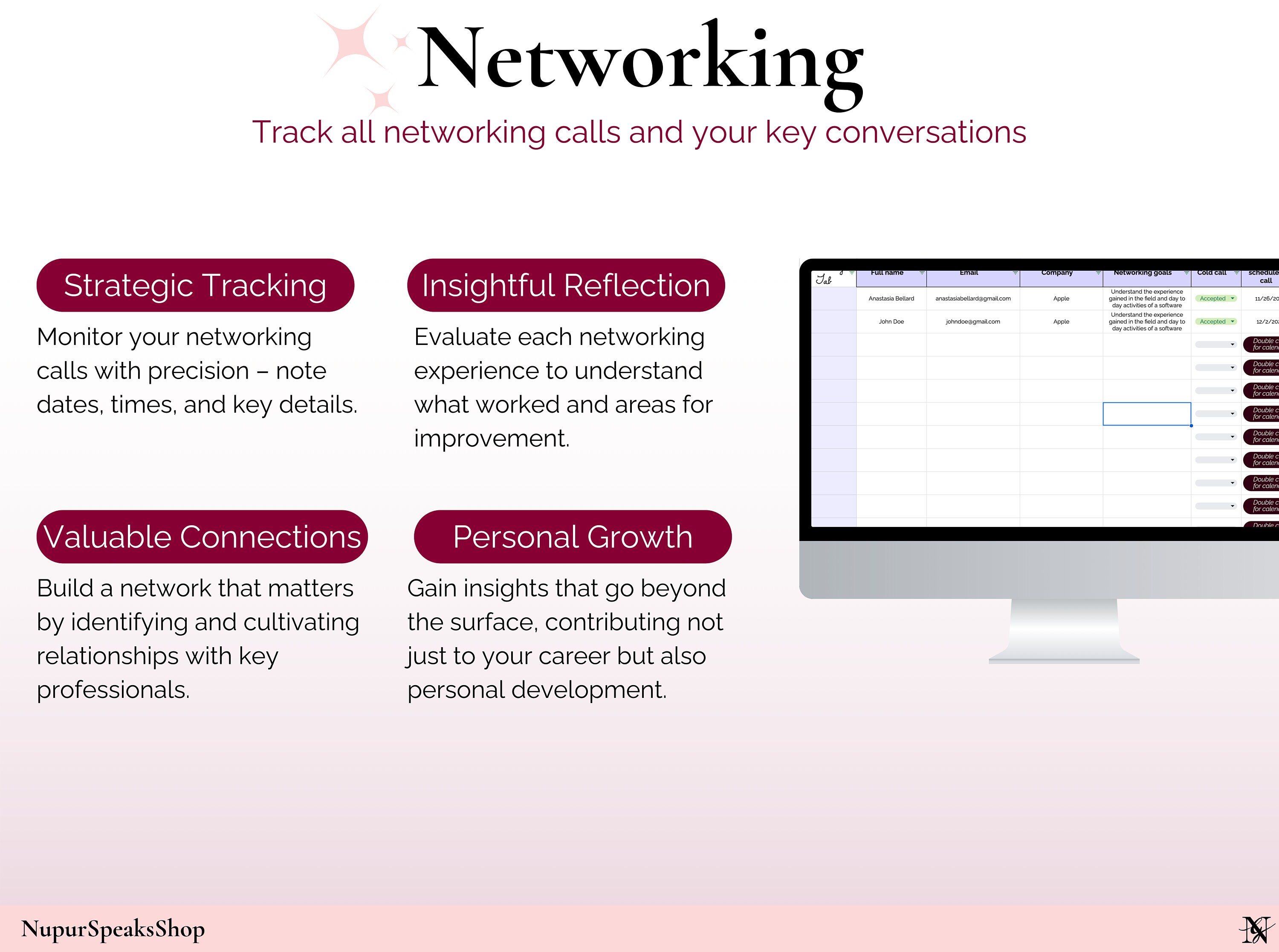 Research Internship Tracker | Google Sheets | Student Planner ...
