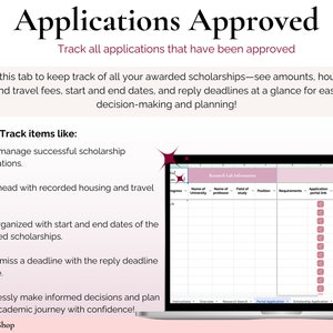 Scholarship Tracker: All-in-one College Application Spreadsheet (google ...