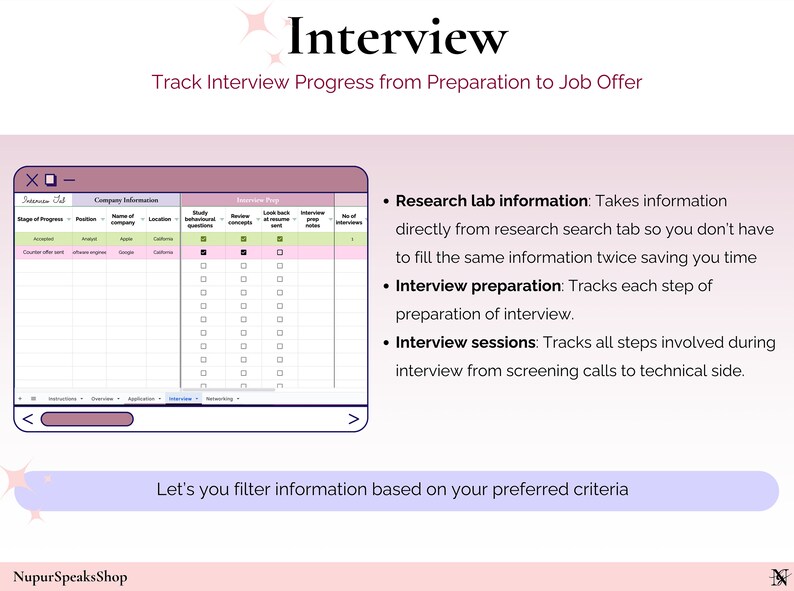 Research Internship Tracker | Google Sheets | Student Planner ...