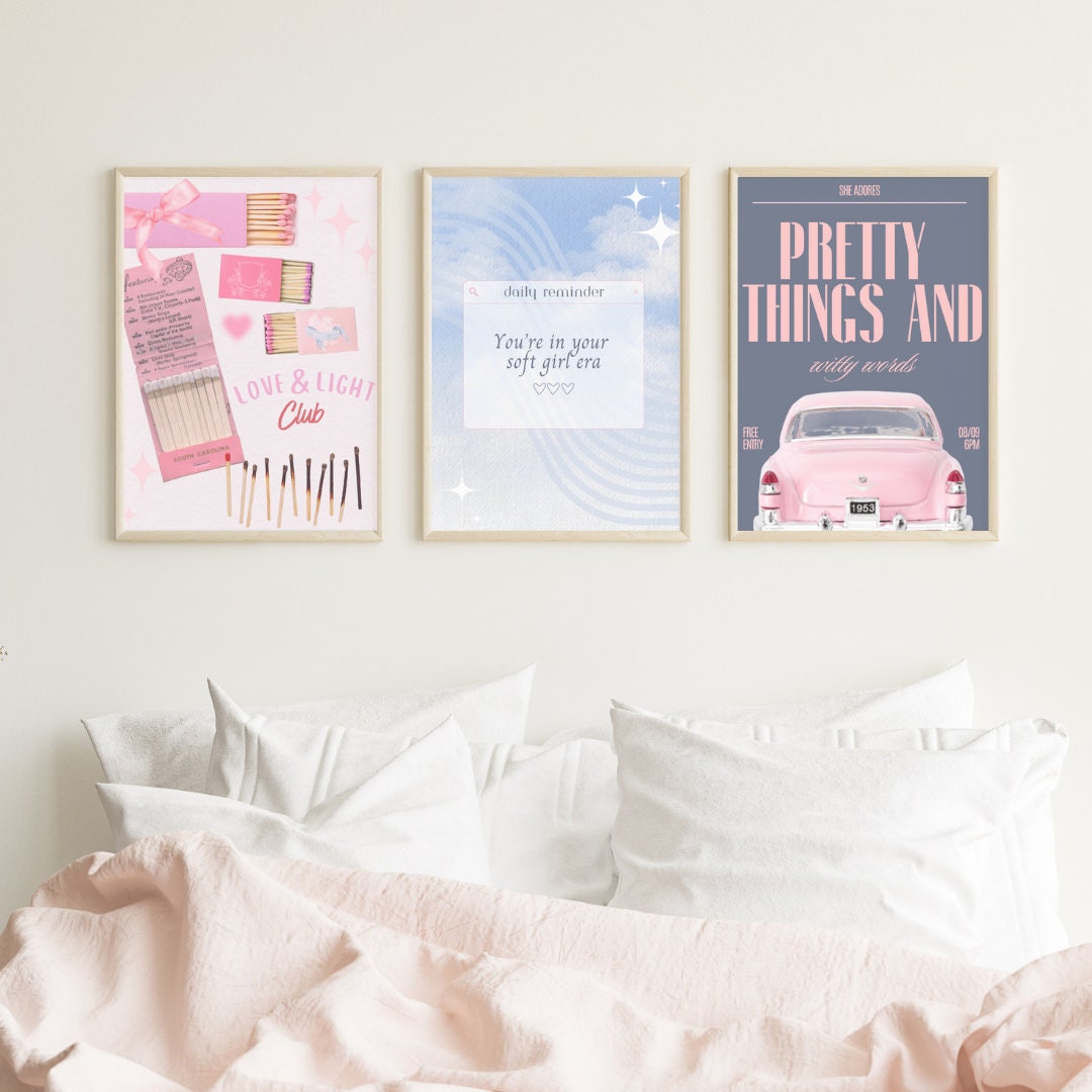 Vintage Coquette Prints, Set of 6 Digital Download, Wall Art Posters ...