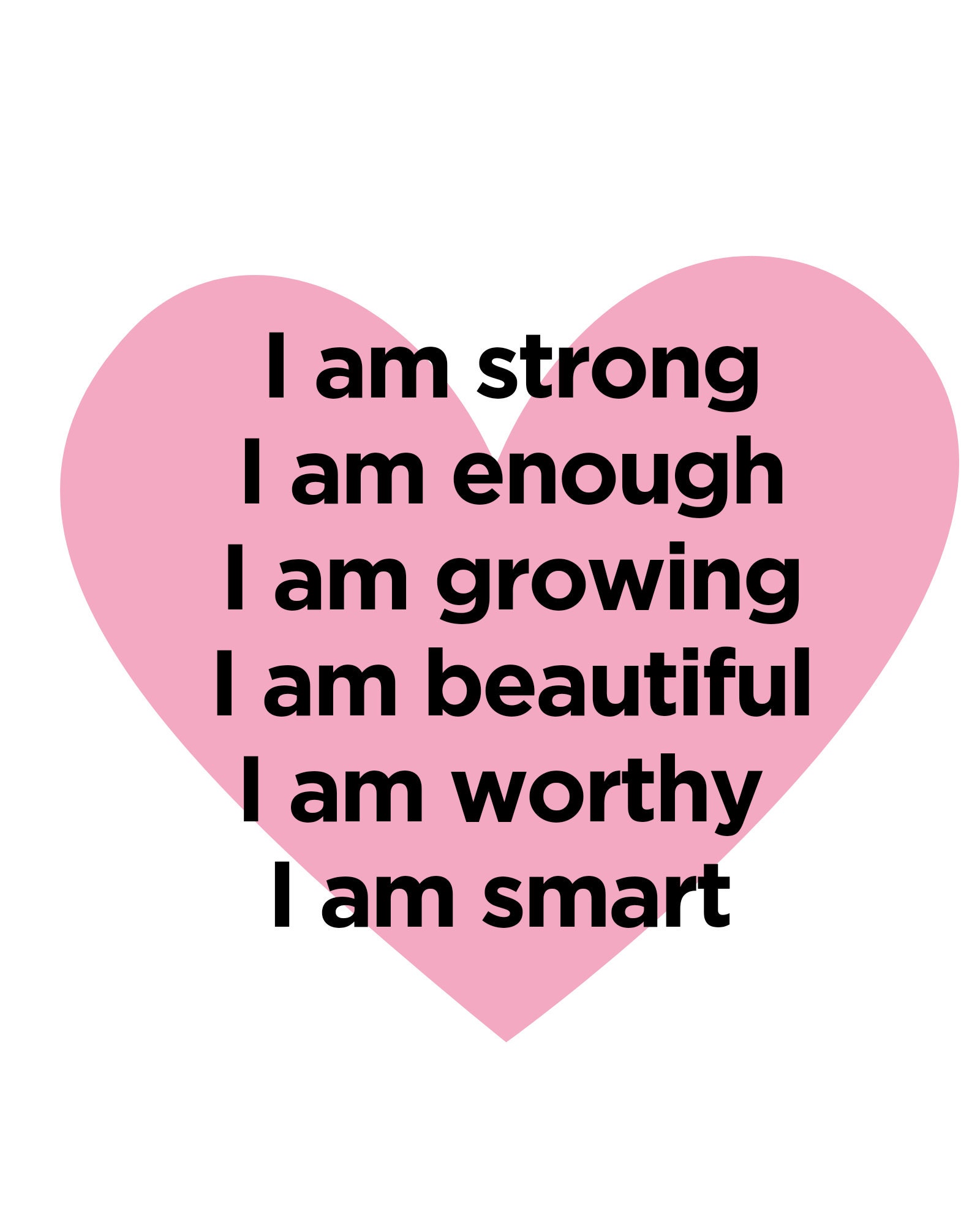 Positive Affirmations Self Love Digital Download Wall Art Printable - Etsy