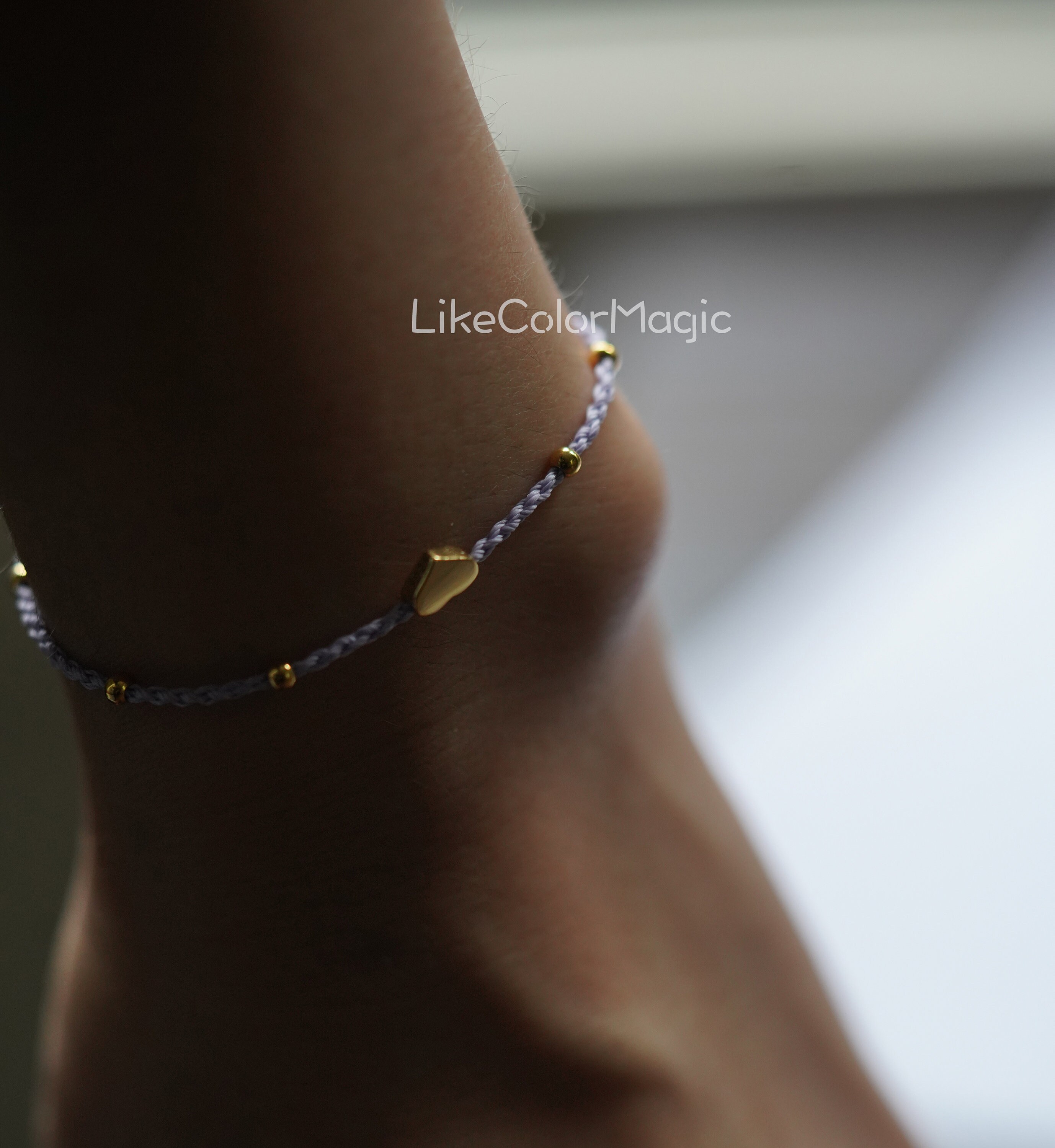 Boho Chic Handmade Minimalist 925 Gold-plated Silver Heart Charms Wax ...