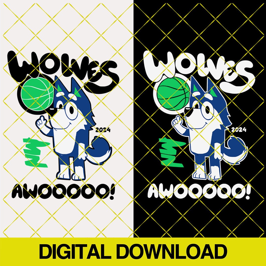 Minnesota Timberwolves Bluey Wolves Awooooo PNG File minnesota ...