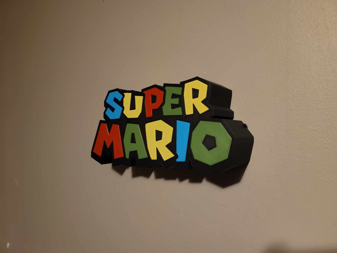 Super Mario LED Night Light/ Light Box Sign 3d Printed Unique Gaming ...