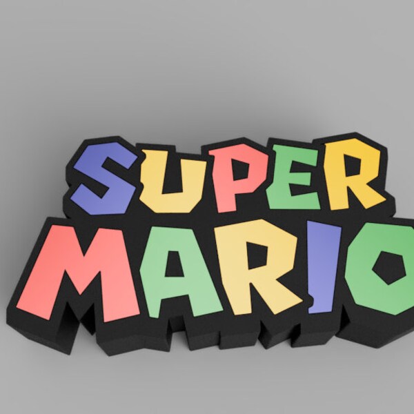 Mario 3d Printed Sign - Etsy