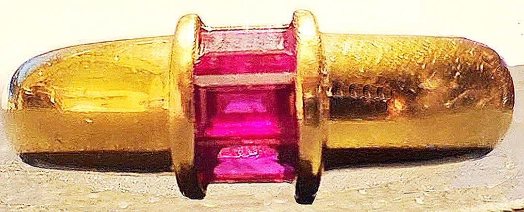 18 K Gold Vintage Tiffany Ruby Ring - Etsy