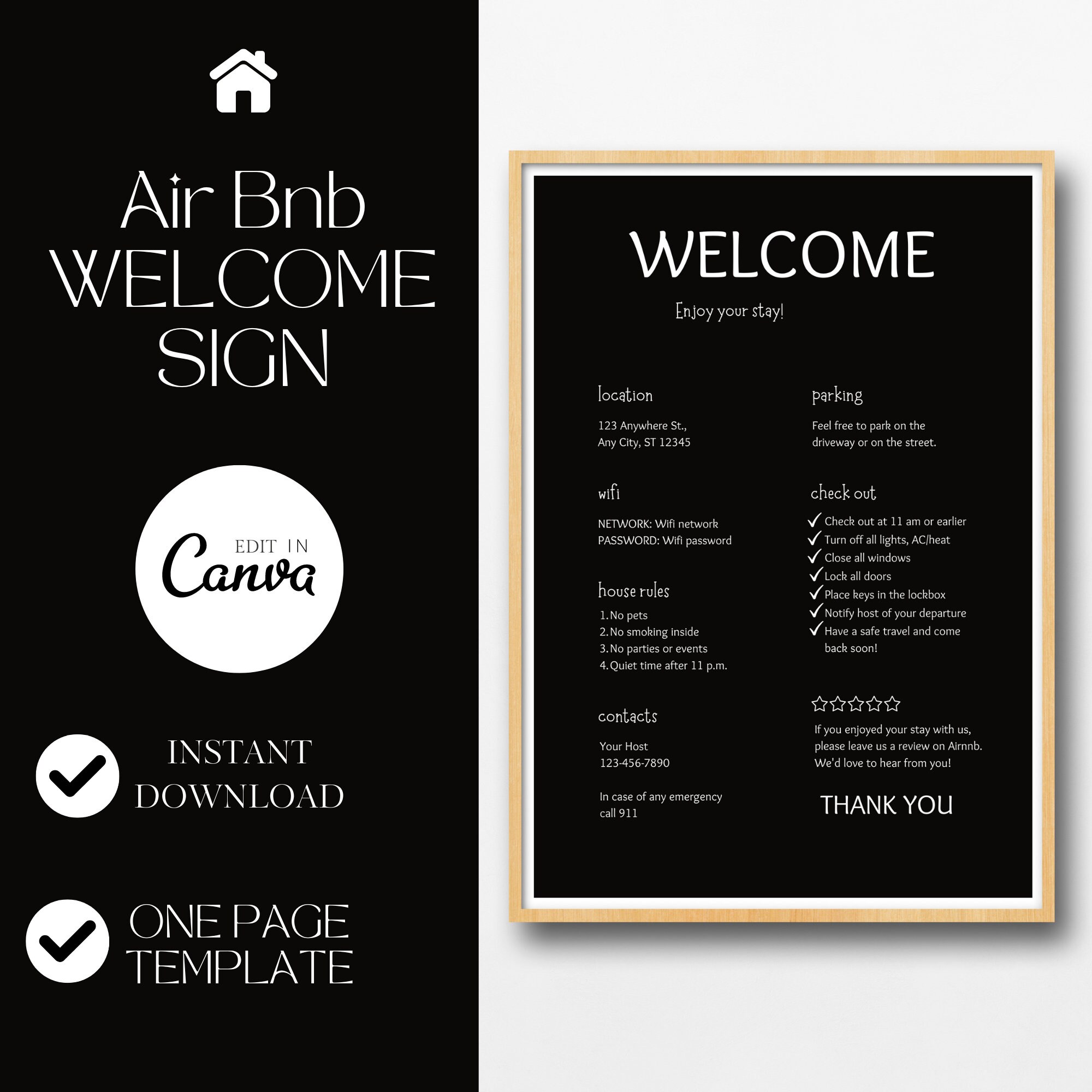 Printable Airbnb Sign House Rules Poster Airbnb Host Airbnb - Etsy