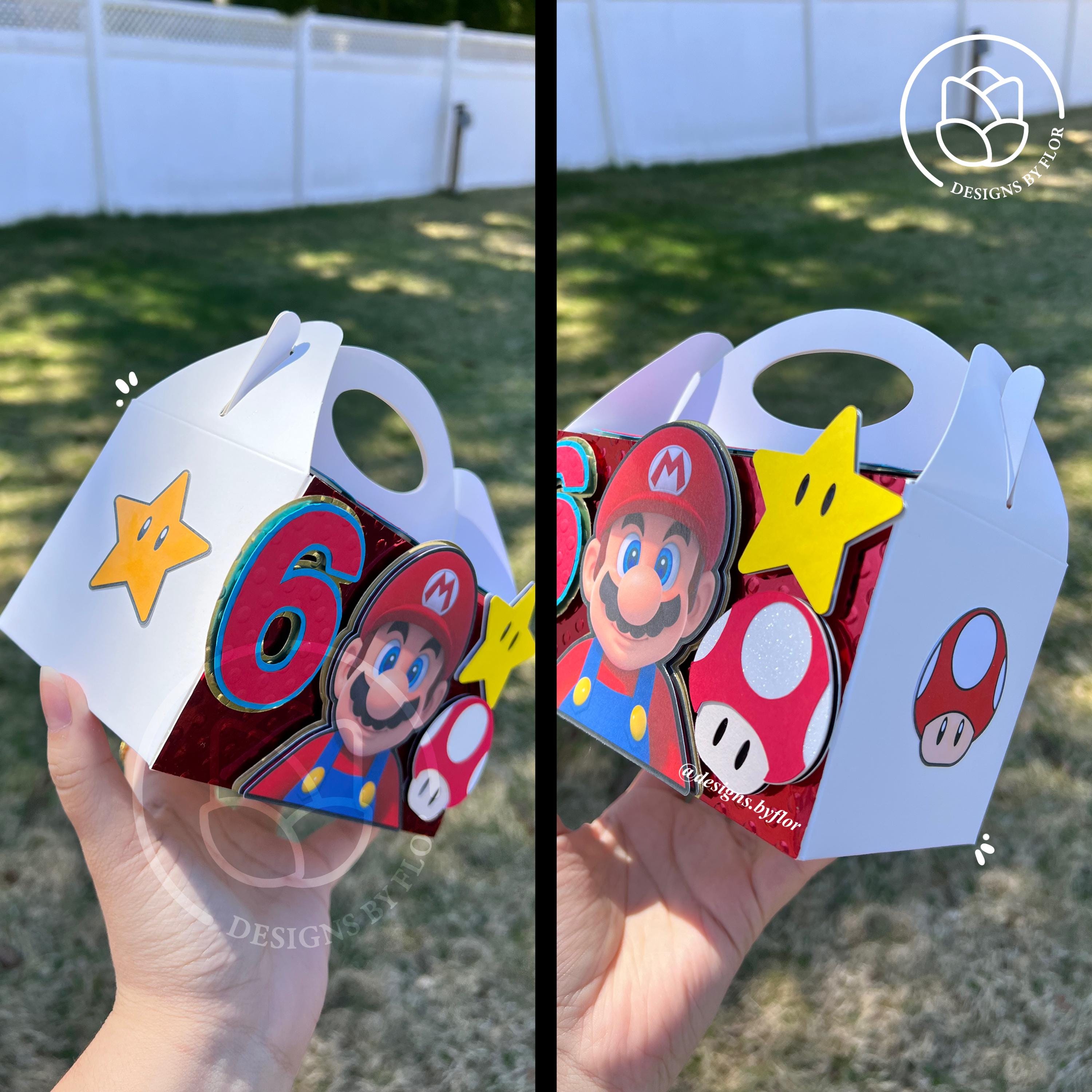 Mario Bros Favor Boxes, Mario Party Decoration, Custom Favor Boxes ...
