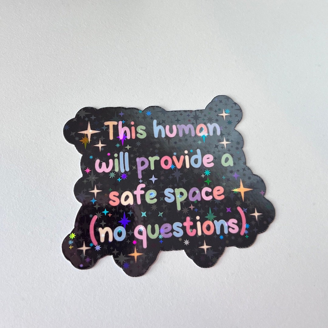 Safe Space Sticker/ Quote Sticker/ Black and White/ Waterproof ...