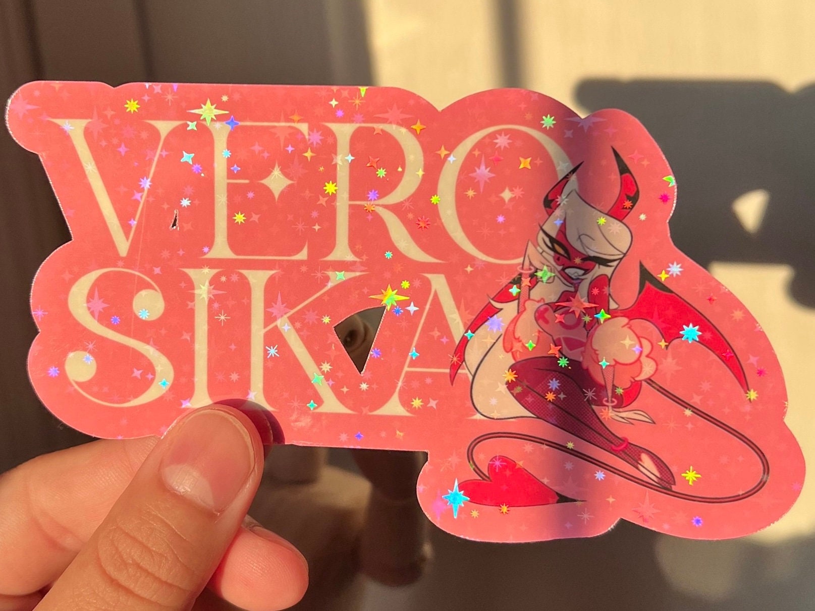 Verosika Sticker/ Helluva Boss/ Pink/ Holographic / Waterproof ...