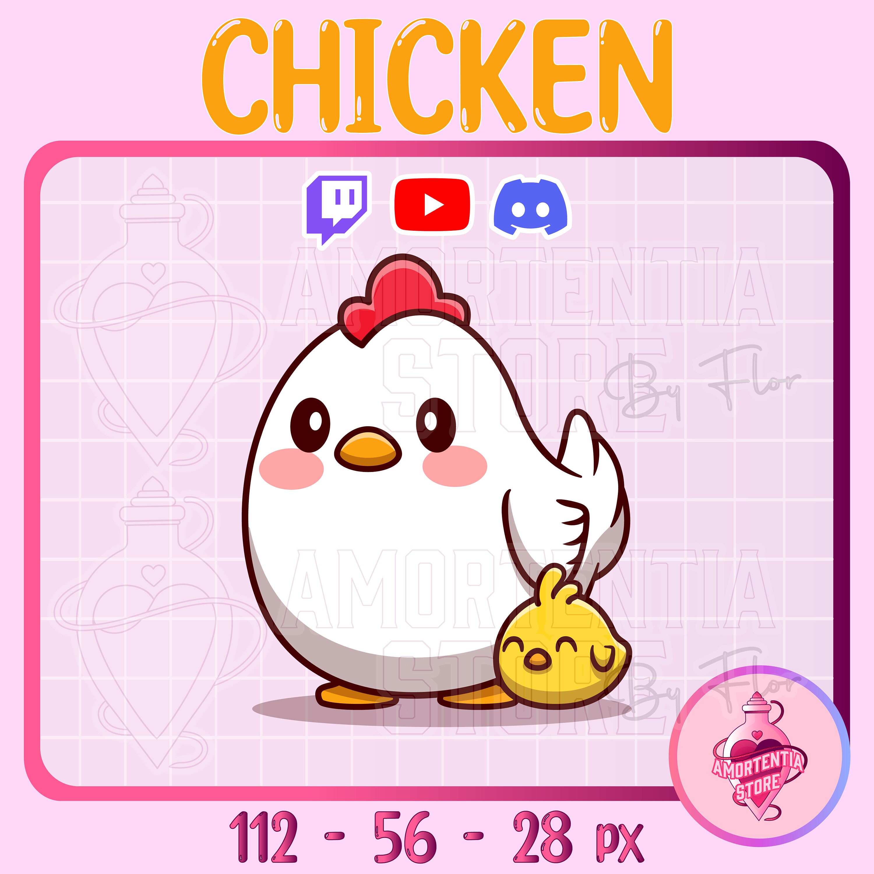 Chicken Emote/ PNG/ Discord/ Youtube/ Twitch/ Streamer - Etsy Australia