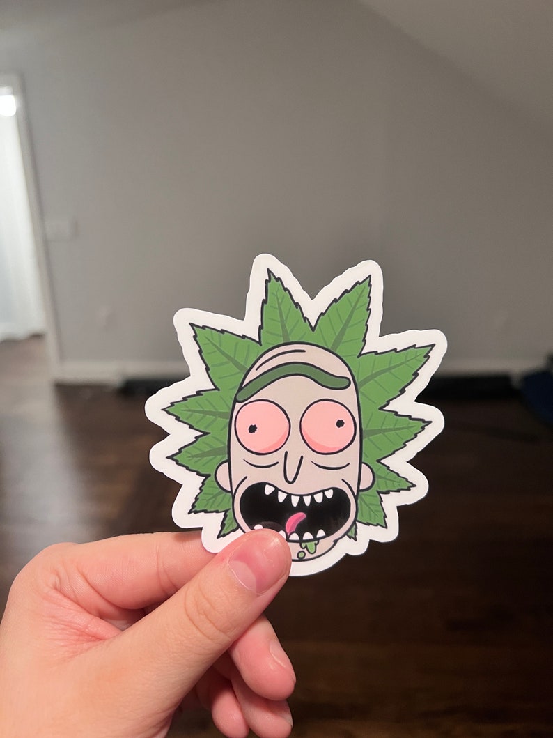 Rick Weed/ Sticker Waterproof/ Green/ Rick and Morty/ Laptop Decal - Etsy