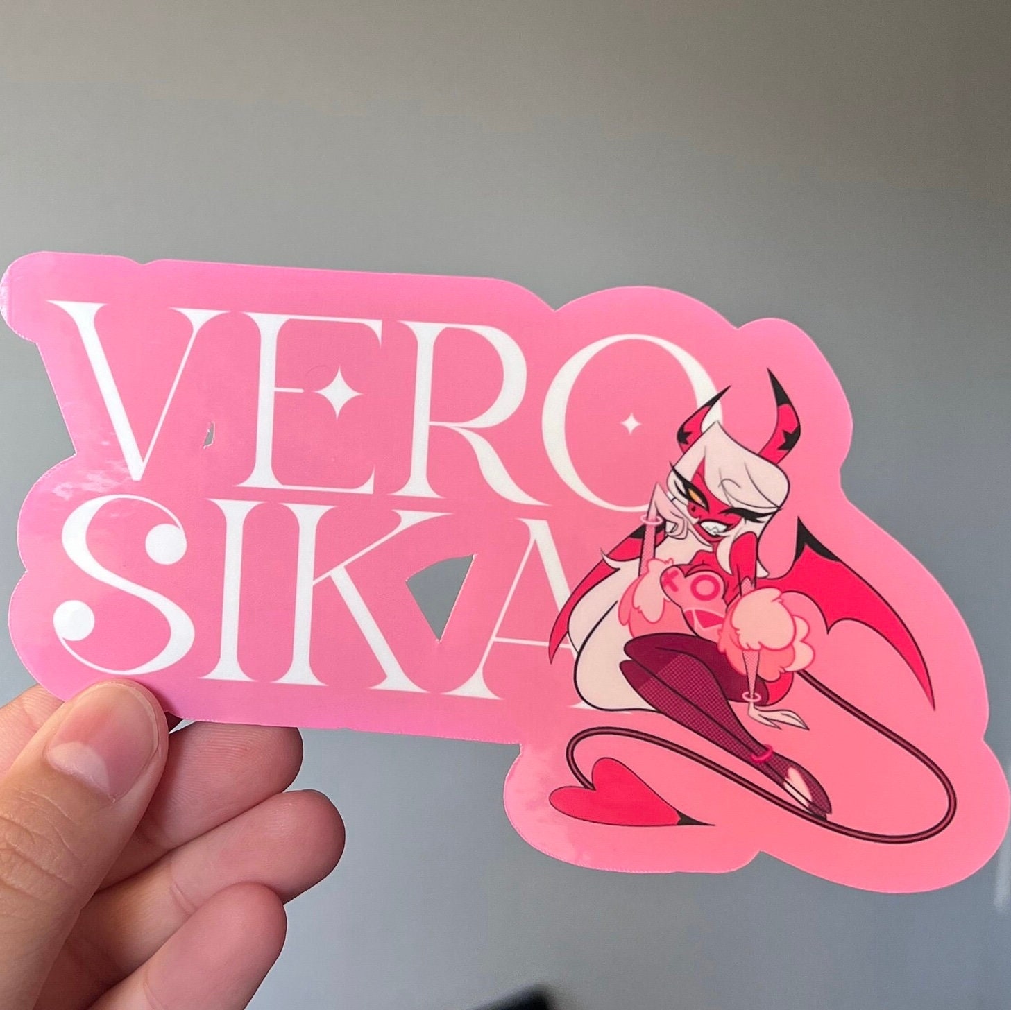 Verosika Sticker/ Helluva Boss/ Pink/ Holographic / Waterproof ...