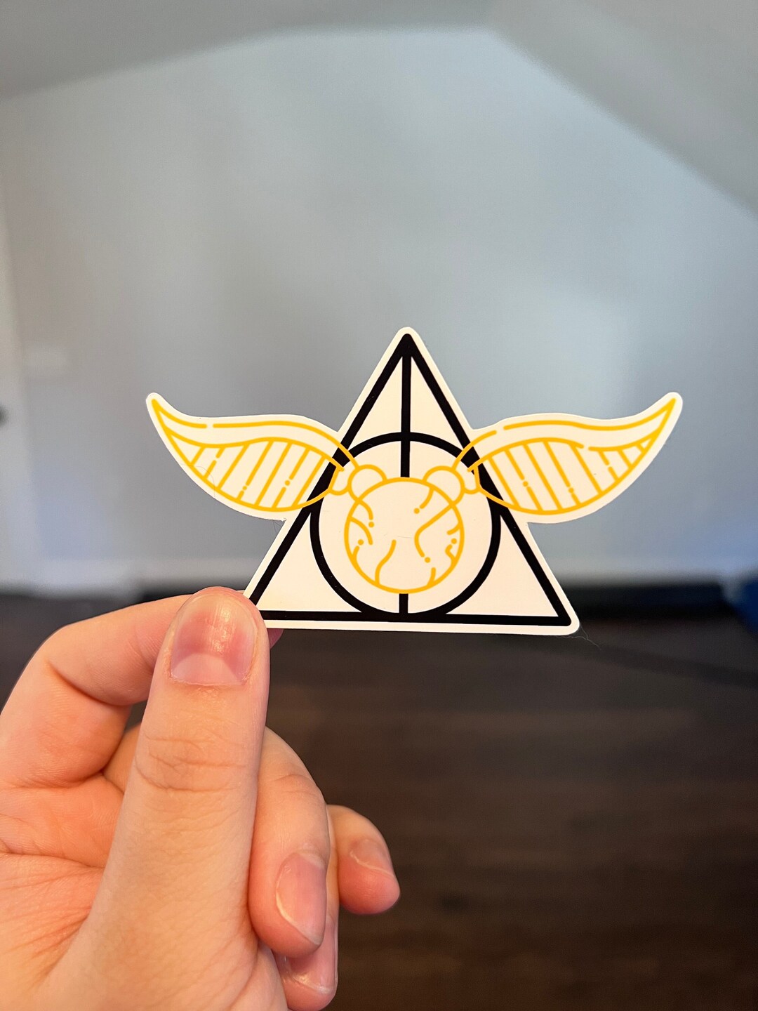 Deathly Hallows and Golden Snitch/ Sticker Harry Potter/ Decal Laptop ...