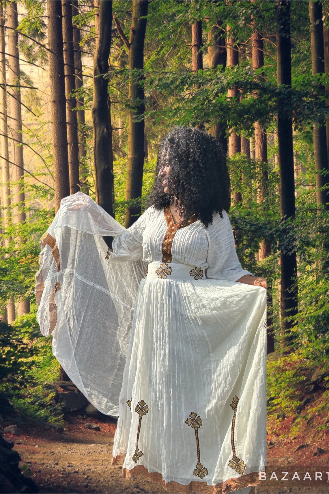 Habesha Kemise With Full Size Netela Perfect for Church and Events - Etsy