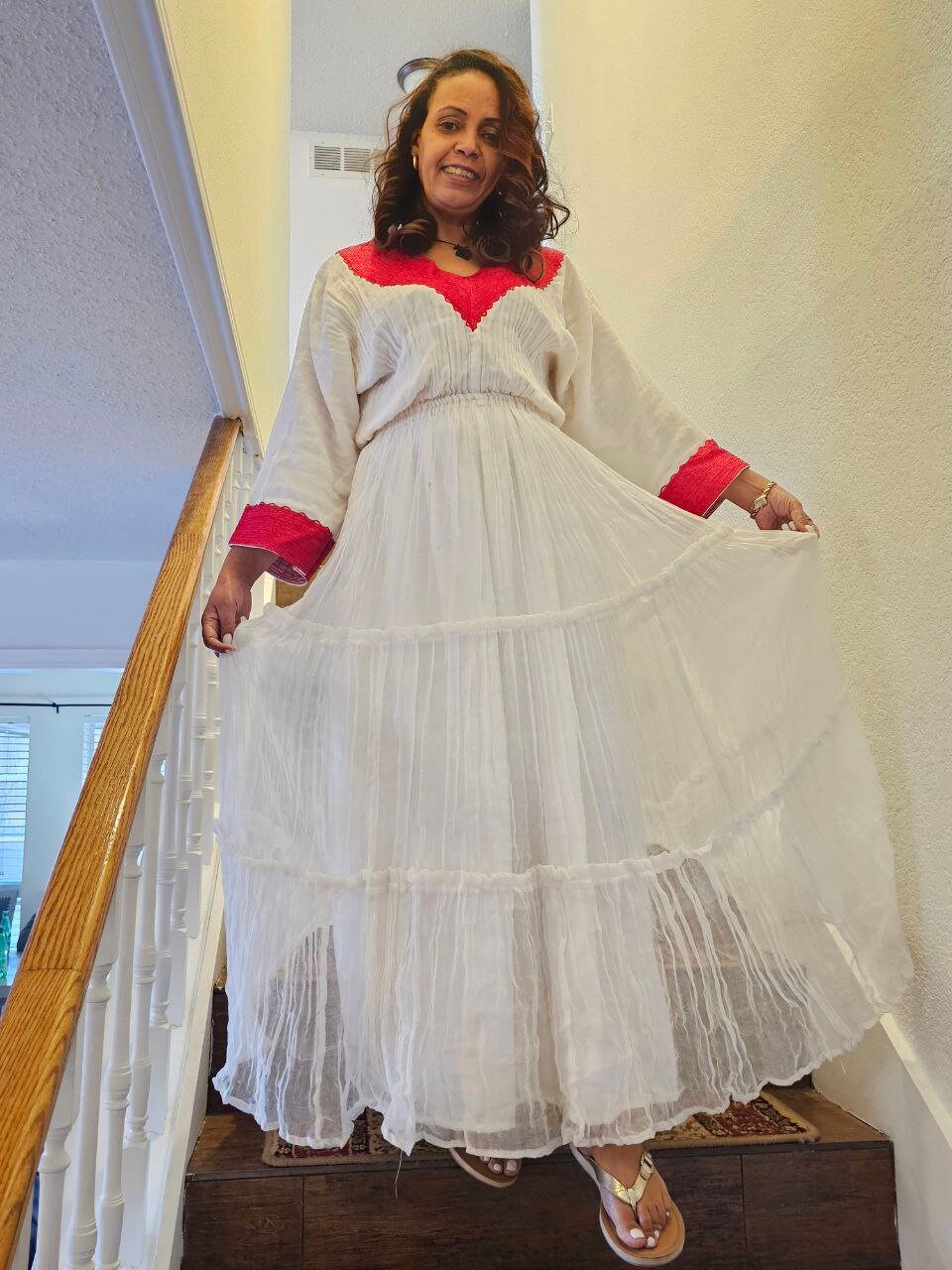 Habesha Kemise With Full Netela Perfect for Church and Celebrations - Etsy