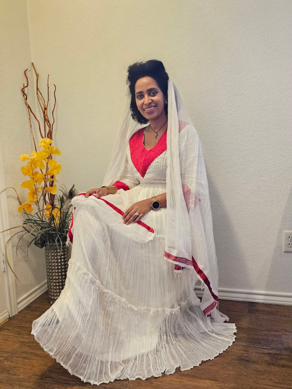Habesha Kemise With Full Netela Perfect for Church and Celebrations - Etsy