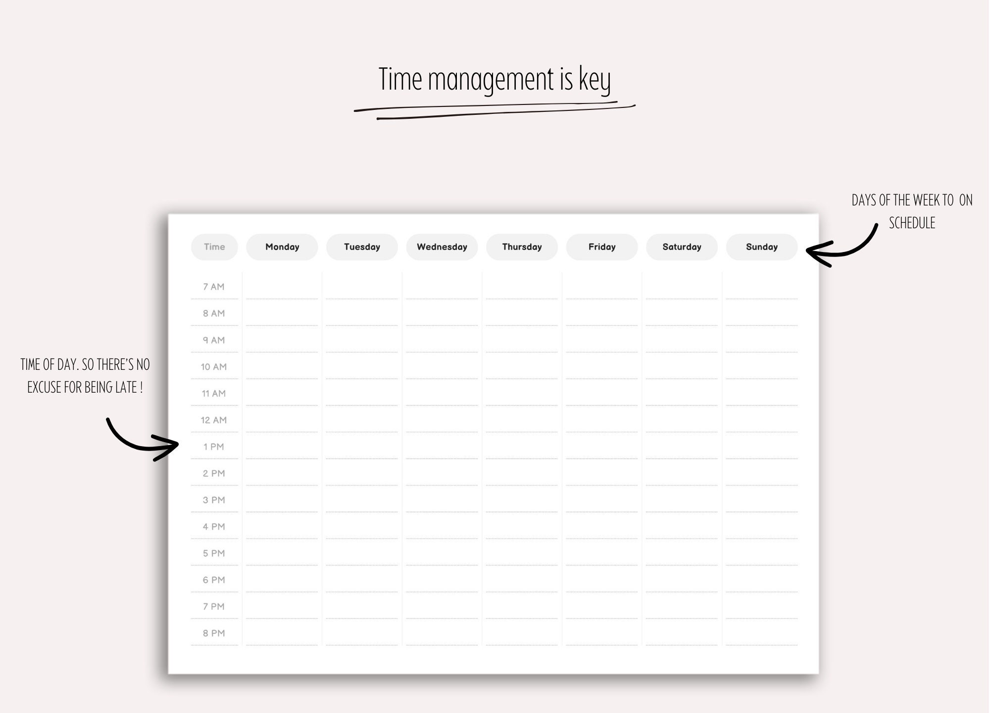 Weekly School Planner | Printable, Instant Download, Weekly Schedule ...