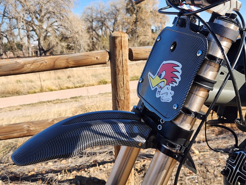 Motoped Pro / DNM USD-8 Fork Guard, Front Fender, and Number Plate ...