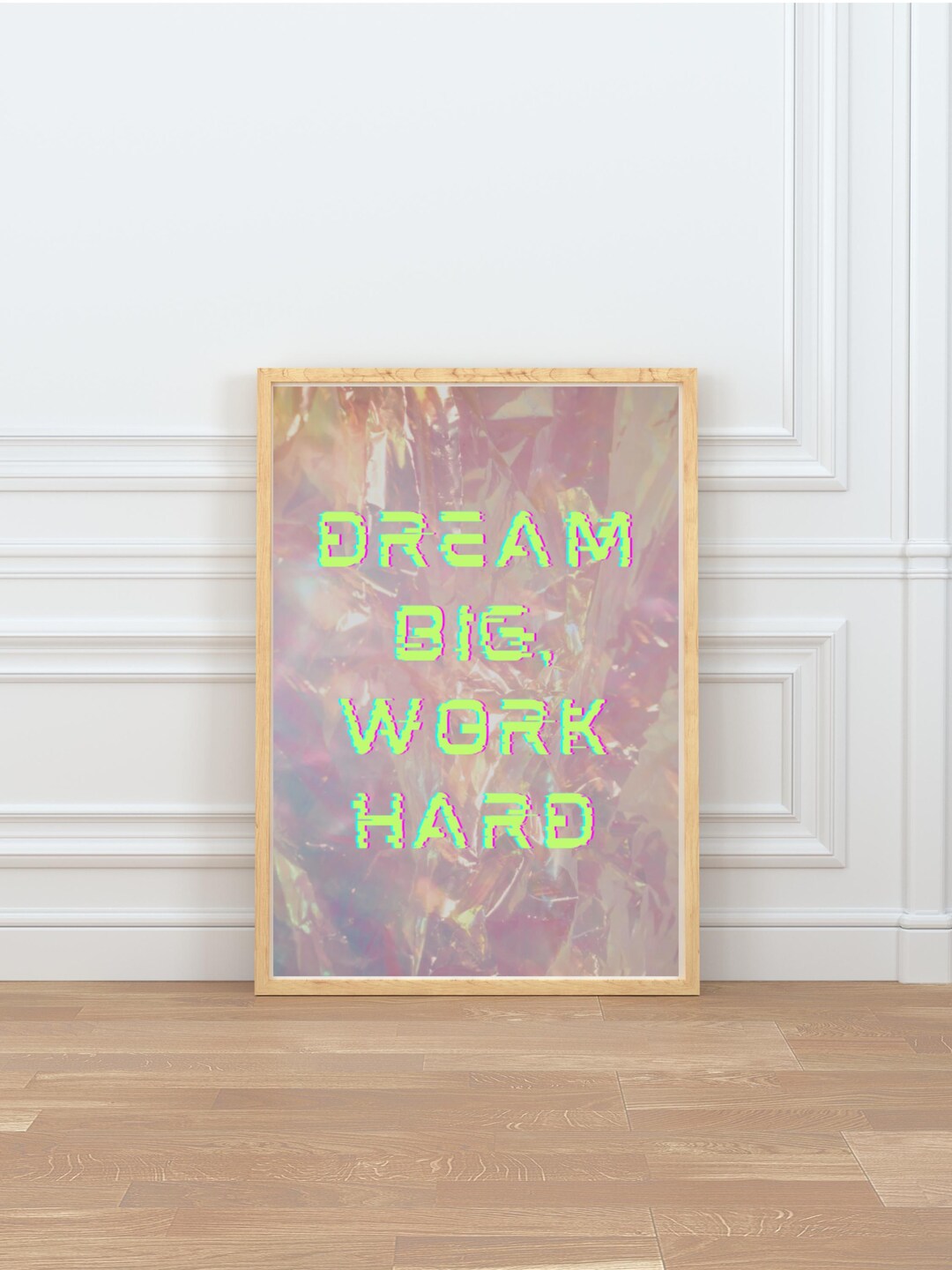 Dream Big Work Hard Wall Art Home Decor Vintage Posters 80s ...