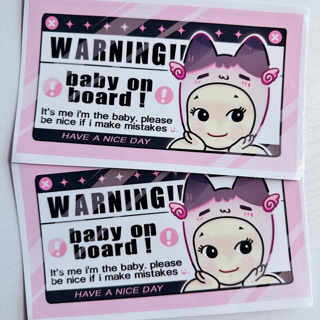 BABY CAR PEEKER | Slaps | Angel Cybercore Stickers Decal Uv Proof ...