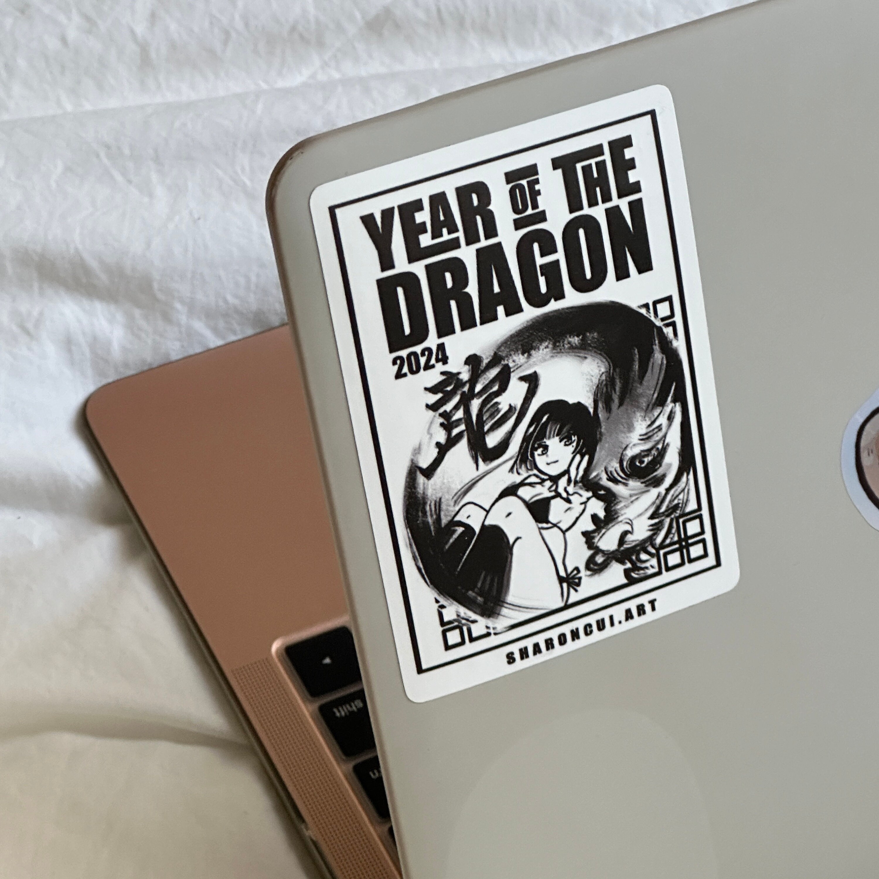 Kawaii Anime Girl 2024 Year of the Dragon Chinese Zodiac Auspicious ...