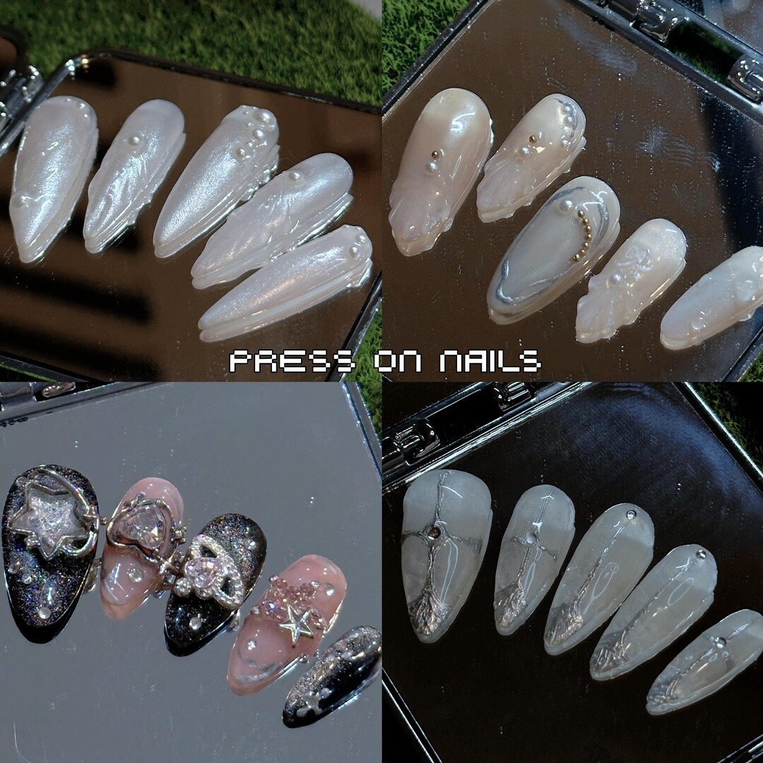 Chrome Cool Girl Press-on Nails Collection | Mythical Stars, Galaxy ...